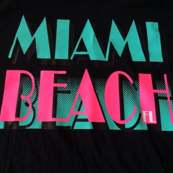 surf style | Shirts | Miami Beach Miami Vice Neon T Shirt Black Small S ...